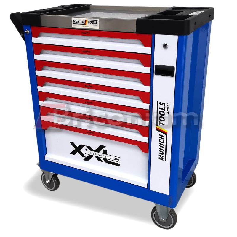 Servante d'atelier 7 tiroirs / 6 outillés Munich Tools XXL - Briconium